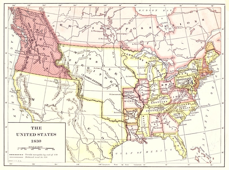 37 Vintage USA & State Maps From 1920s American History Atlas - Etsy