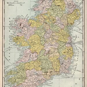 14 Vintage Maps of European Countries 1889 Family World Atlas | HQ ...