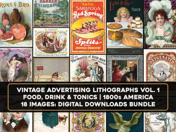 18 Vintage 1800s Lithograph Print Advertisements Tonics - Etsy