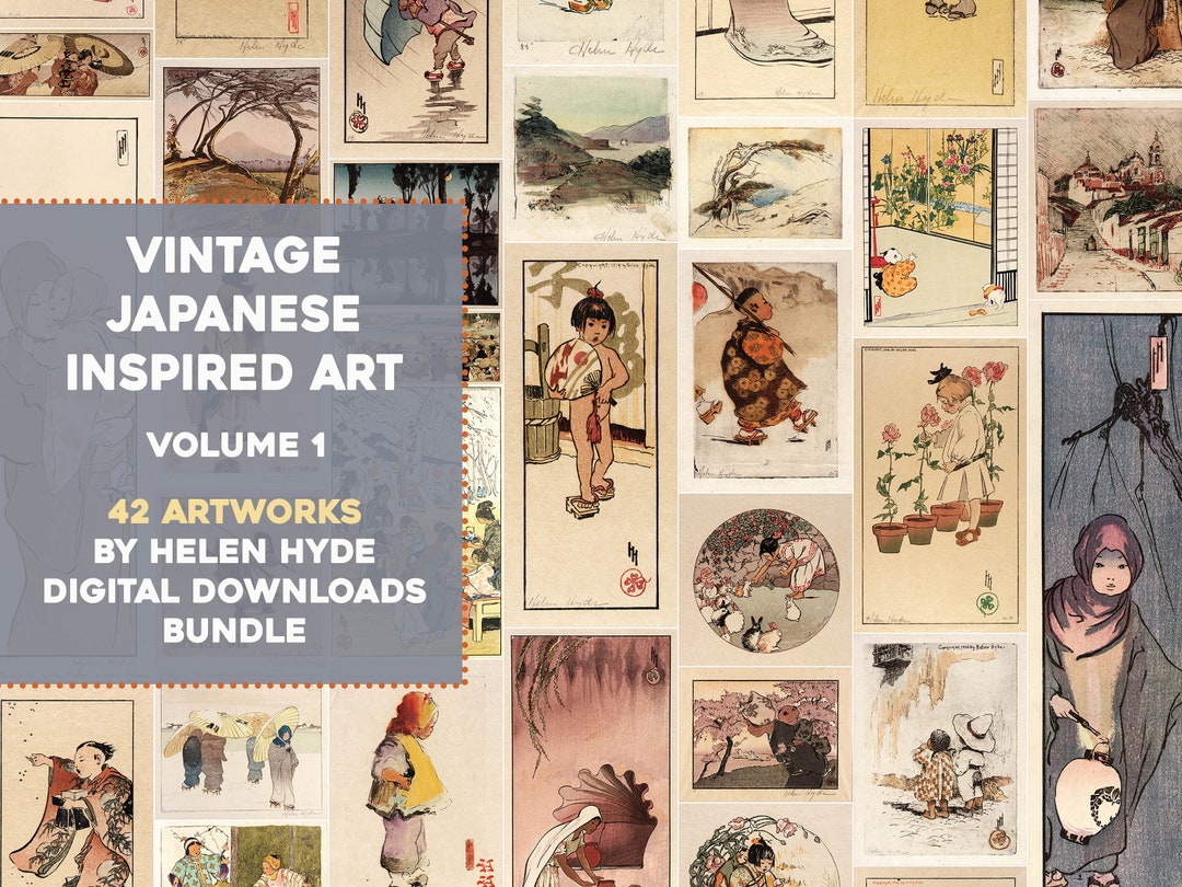 Helen Hyde Americanized Japanese Woodblock Prints HQ Image Bundle ...