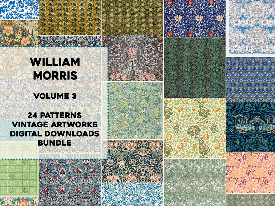 24 William Morris Designs Patterns Textiles | HQ Image Bundle Printable ...