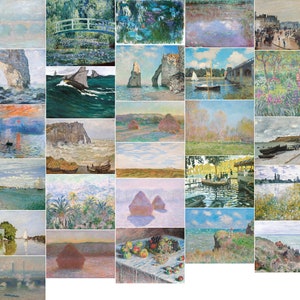 27 Claude Monet Impressionist Paintings | HQ Image Bundle Printable ...