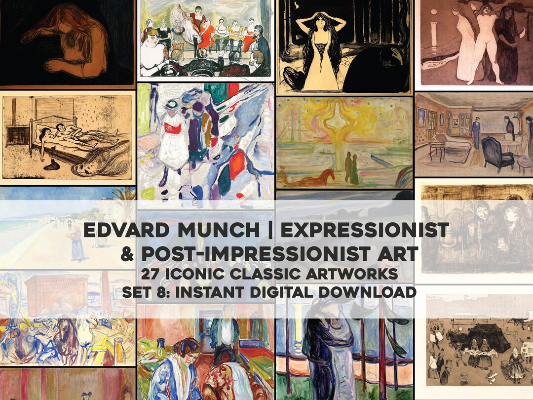 27 Edvard Munch Expressionist Paintings Artworks HQ Image Bundle ...