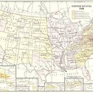 37 Vintage USA & State Maps From 1920s American History Atlas | Image ...