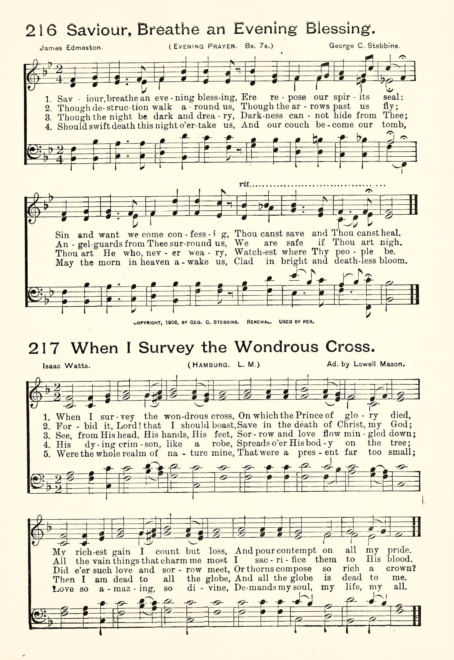 125 Hymn Pages From an Old 1909 Hymnal Restored Vintage Sheet - Etsy