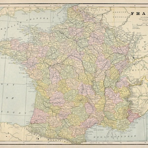 14 Vintage Maps of European Countries 1889 Family World Atlas | HQ ...
