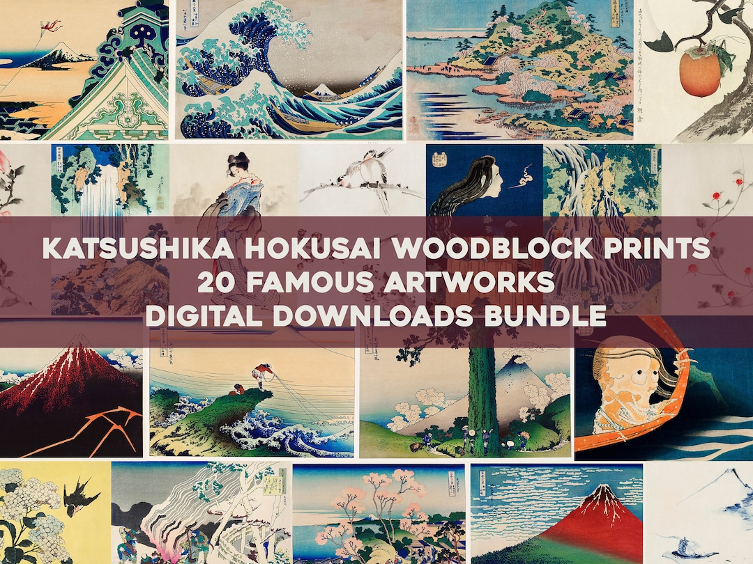 Katsushika Hokusai Japanese Paintings & Woodblock Prints Printable Wall ...
