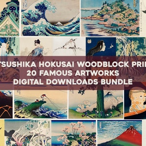 Katsushika Hokusai Japanese Paintings & Woodblock Prints Printable Wall ...