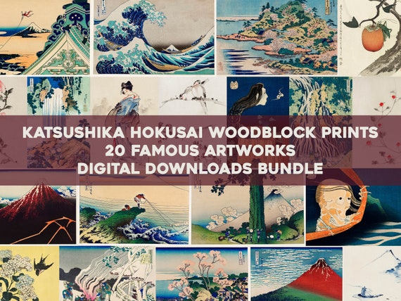 Katsushika Hokusai Japanese Paintings & Woodblock Prints - Etsy