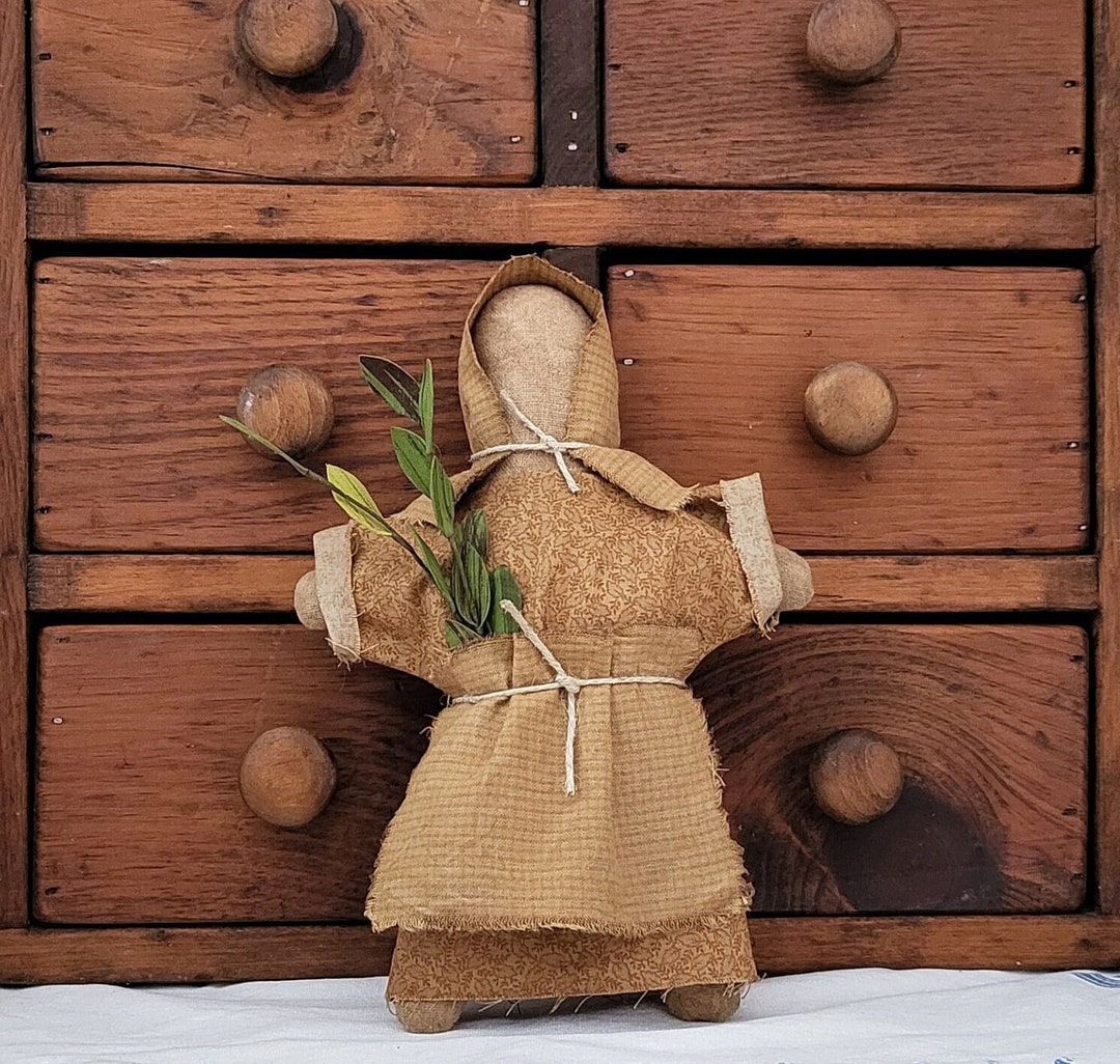Primitive Prairie Doll Tuck - Handmade Doll - Early Folk - Shelf Sitter ...