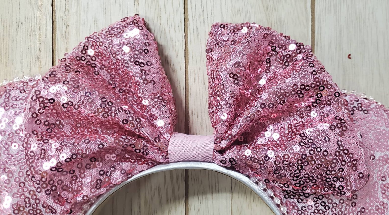 Pink Sequin Minnie Ears Mickey Ears Disney Inspired Ear Headband ...