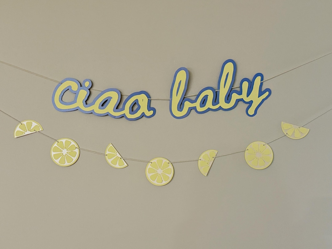 Ciao Baby Lemon Themed Baby Shower Banner | Italian-inspired Decor ...
