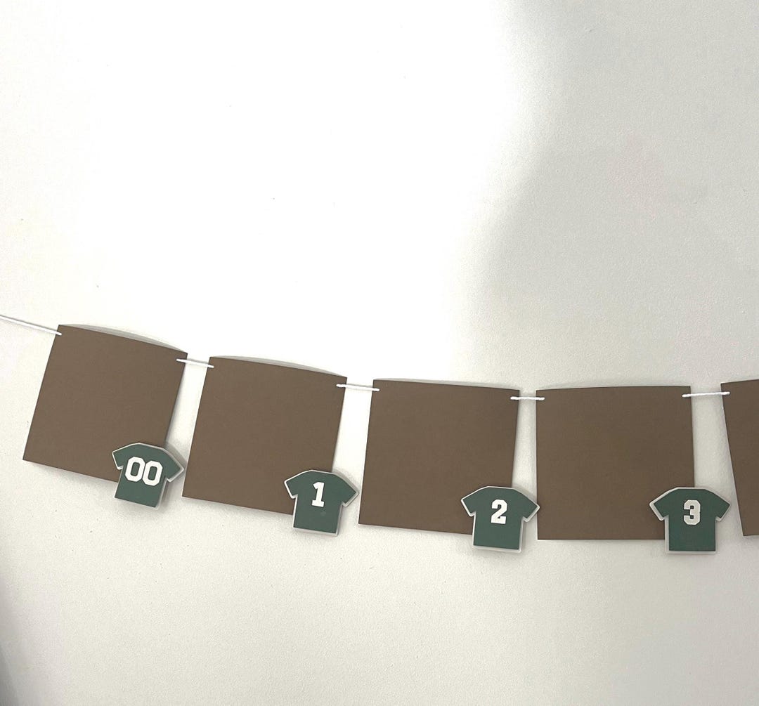 First Year Down Photo Banner, Football Birthday Party, First Year Down ...