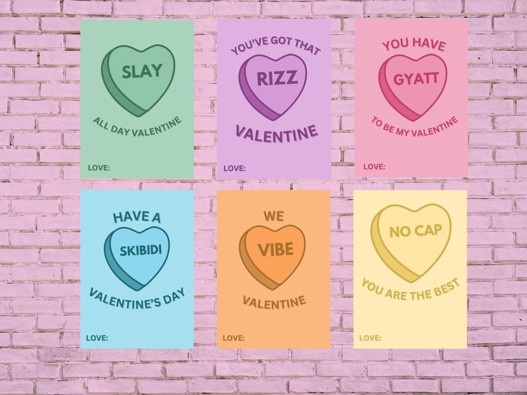 Slang Kids Valentines Cards Printable, Slang Kids Valentine's Day ...