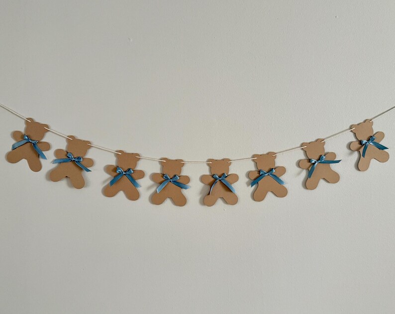 We Can Barely Wait Baby Shower Bear Garland | Gender Reveal Decor ...