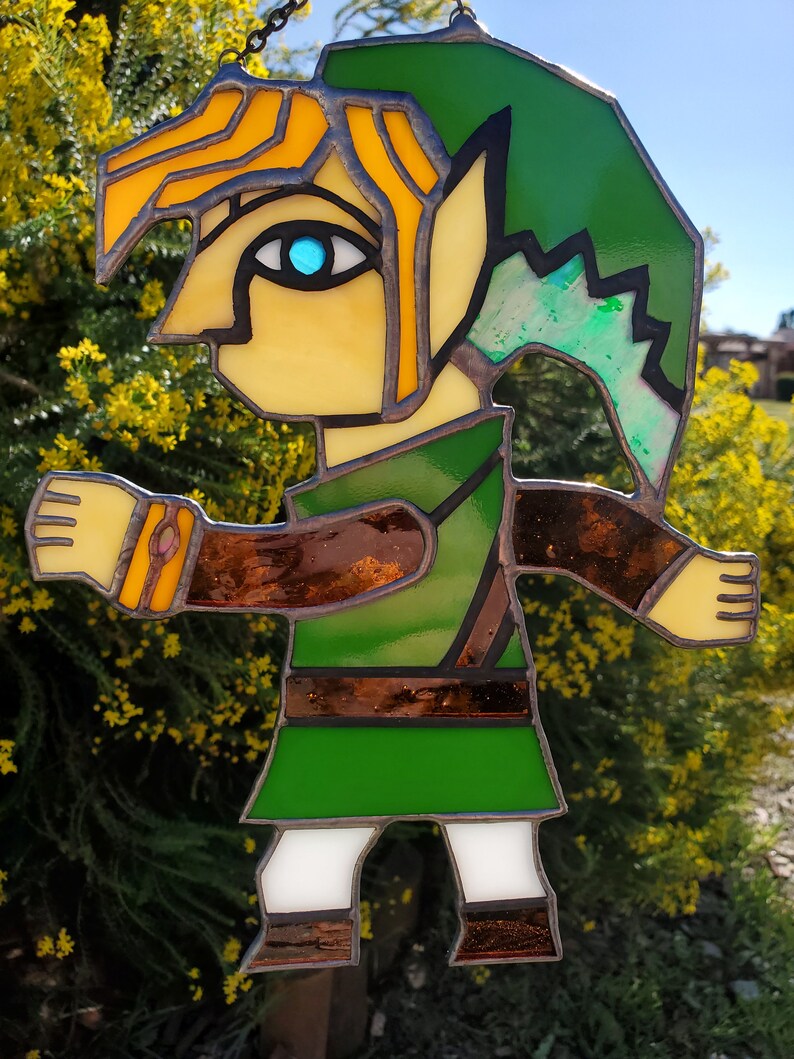 Zelda Stainedglass Suncatcher (ALBW Link) - Etsy