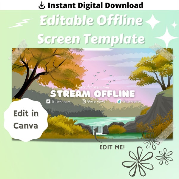 Twitch Nature Overlay - Etsy
