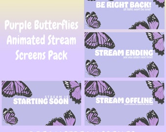 Purple Starting Soon Screen - Etsy