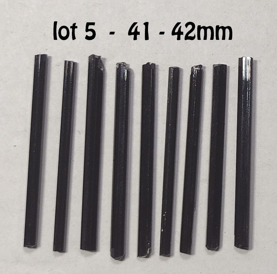 Rare, Exquisite, Glassy, Thin BLACK TOURMALINE CRYSTALS 7 Lots 7 Grams ...