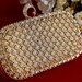 Gold Prom Clutch Purse, Bag With Solitaire Diamond Embroidery, Mirror ...