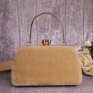 Ruby Red Clutch Purse, Bag With Regal Embroidery, Velvet Fabric, Gold ...