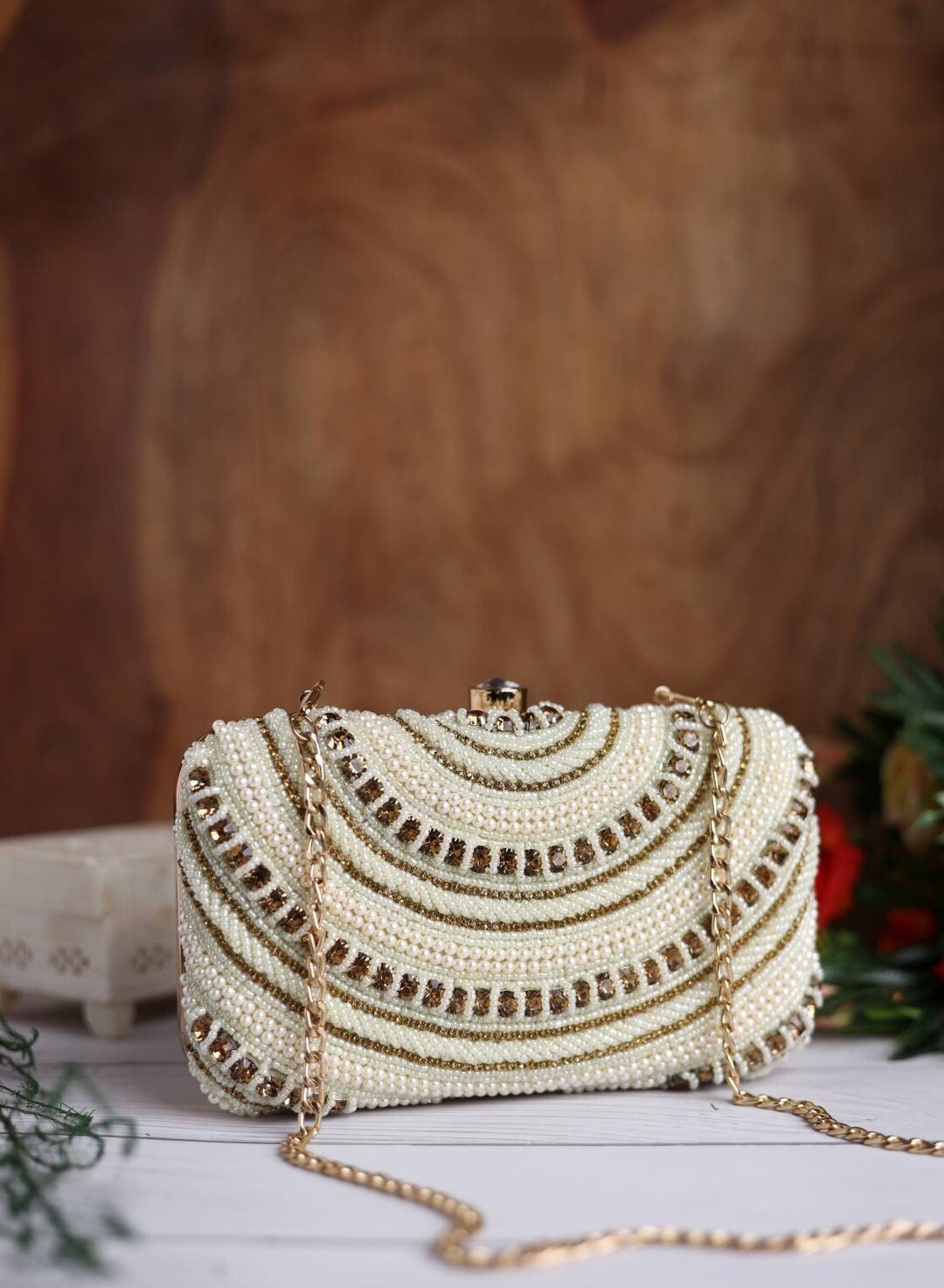 Stone Embroidered Clutch Purse Bag With Designer Pattern - Etsy