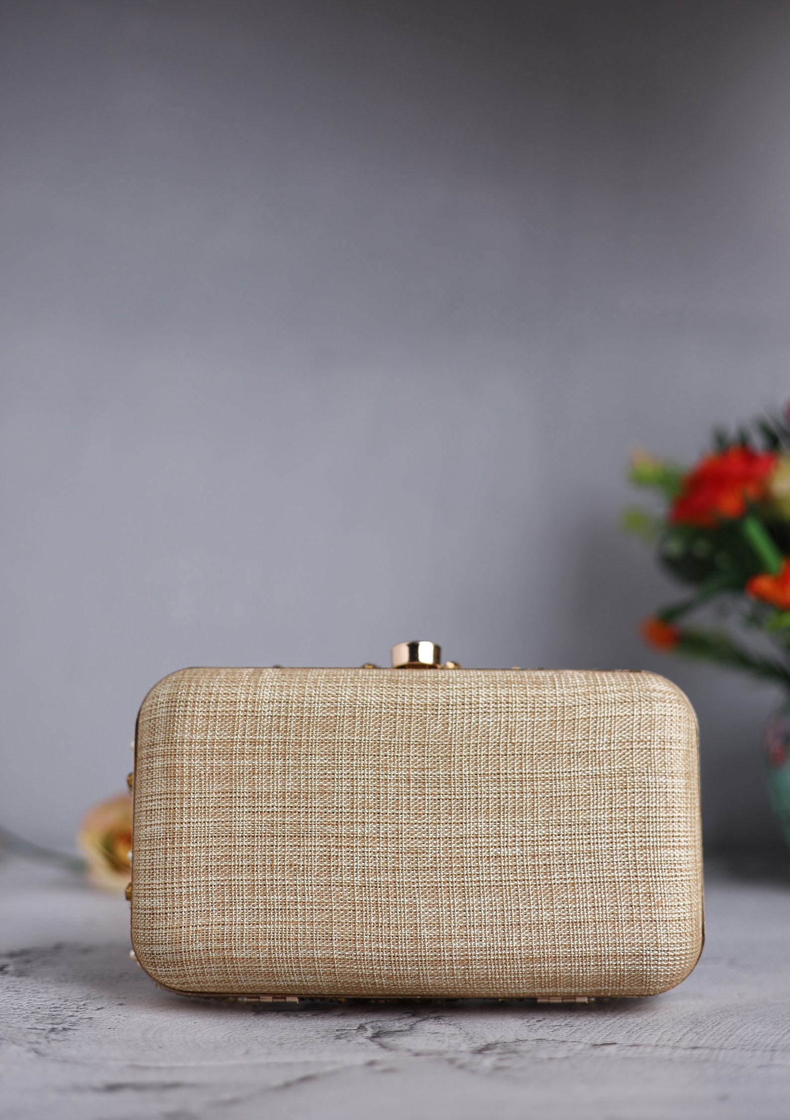 Golden Hard Case Clutch Purse Bag Handmade With Designer - Etsy