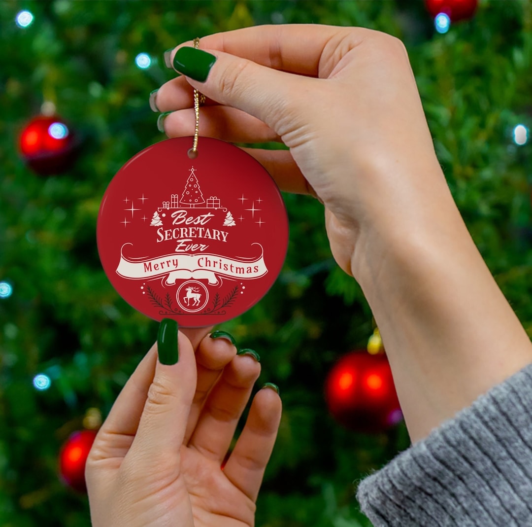 Best Secretary Ever Ornament, 2023 Ornament, Christmas Ornament ...