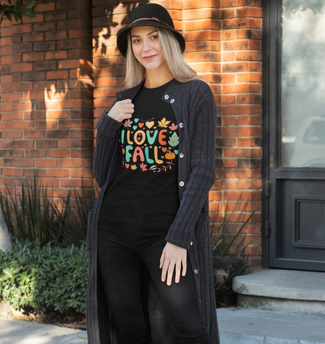 I Love Fall Retro Style Shirt. Love Fall Most of All. Fall Tshirt, Fall ...