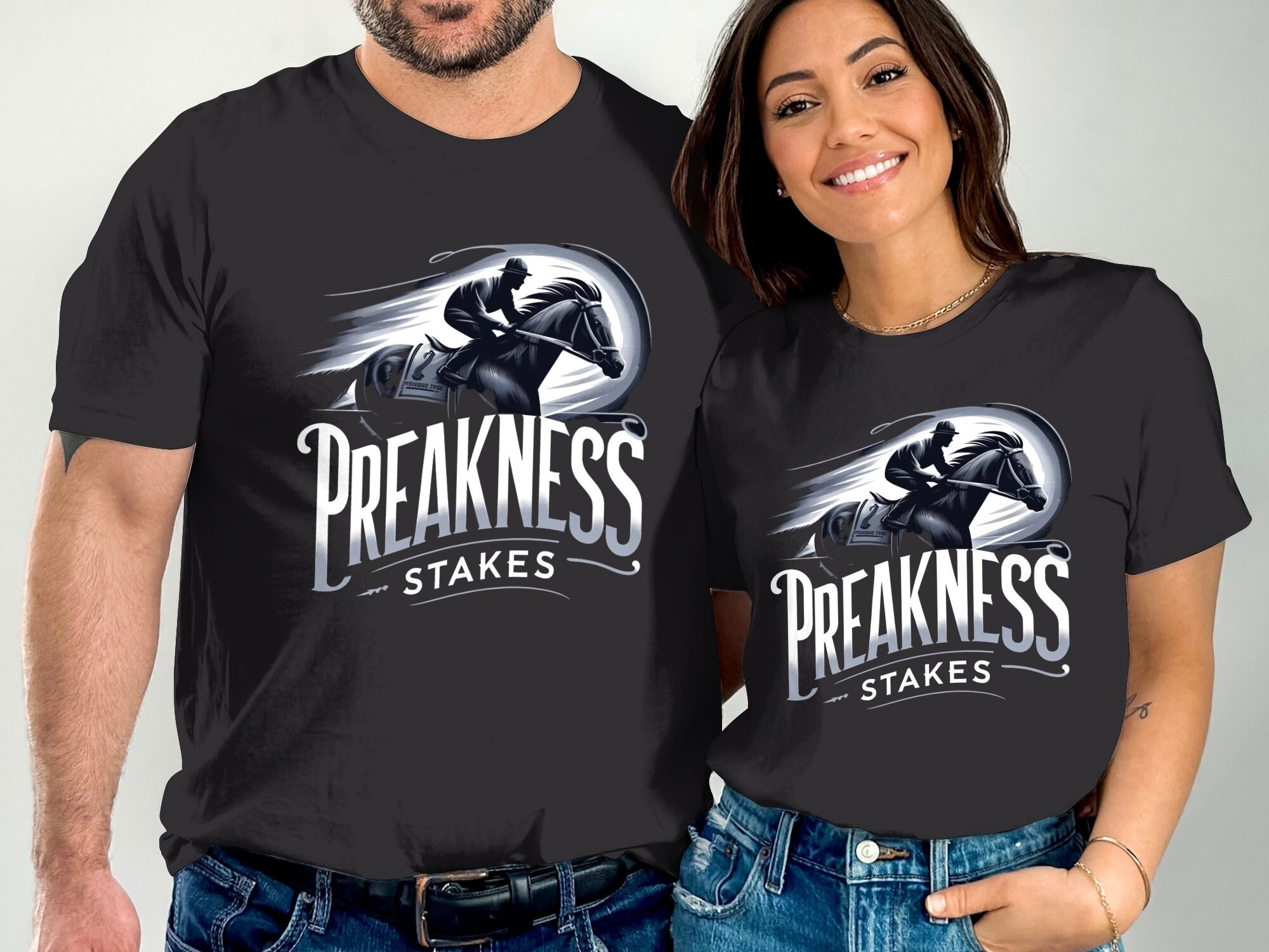 Vintage Preakness Stakes Horse Racing Graphic T-shirt, Classic ...