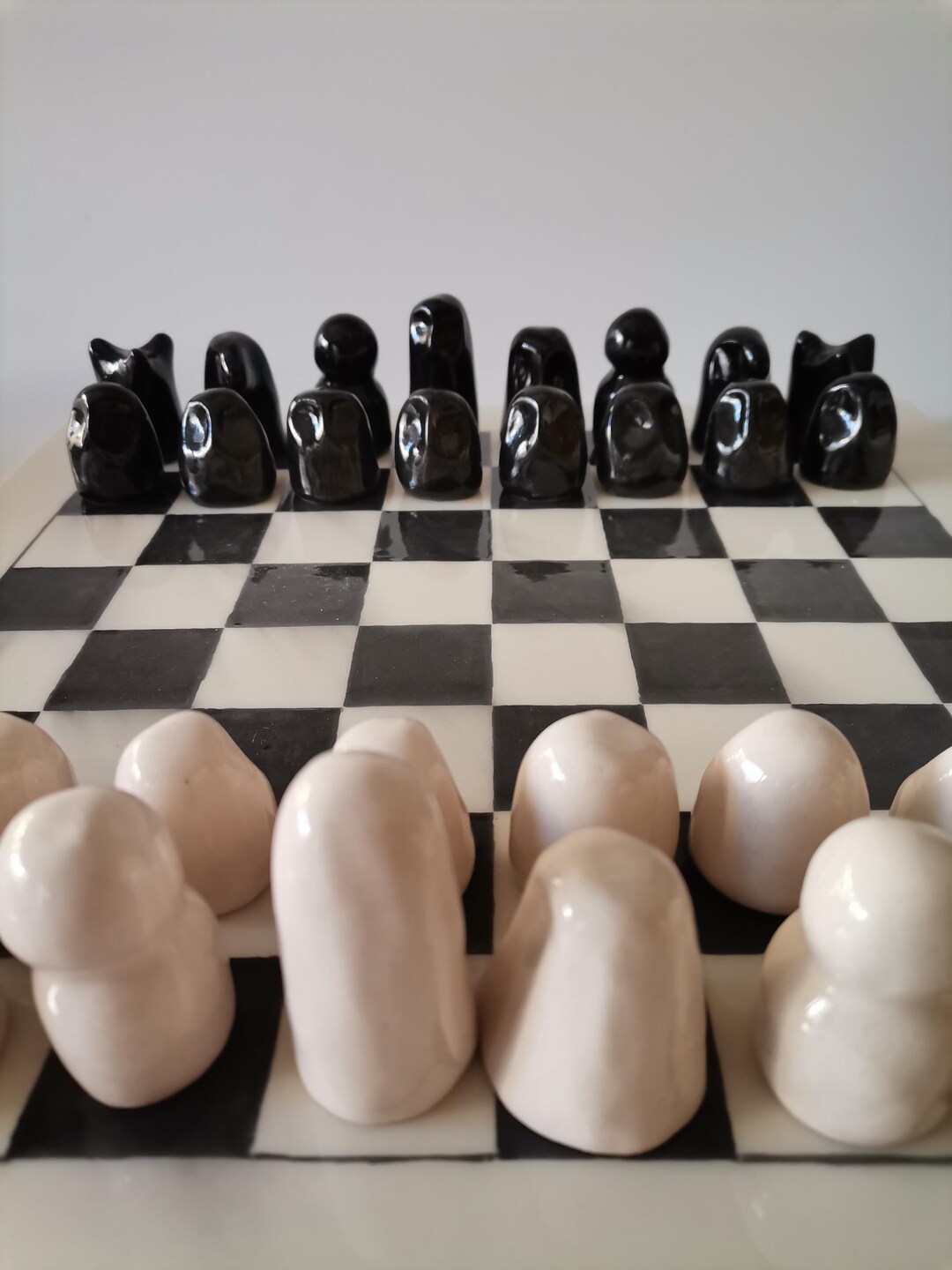Handmade Ceramic Chess Set | Unique Artisan Crafted Chessboard and ...