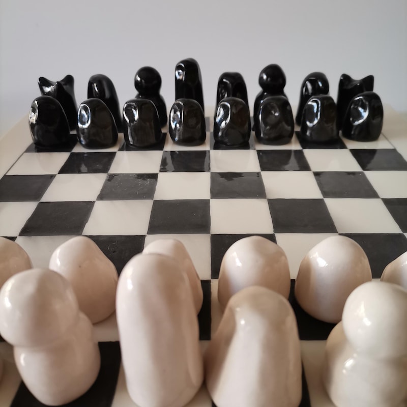 Ceramic Chess Set - Etsy