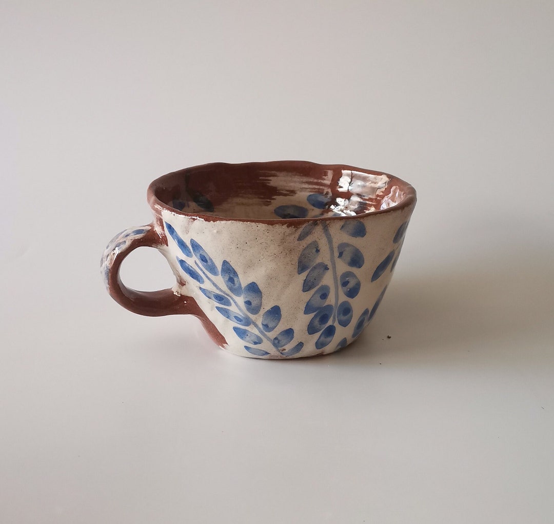 Rustic Natural Design Handmade Ceramic Cup, Ancient Looks Special Mug ...