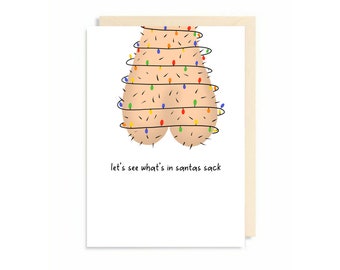 Funny Santa Card | Etsy