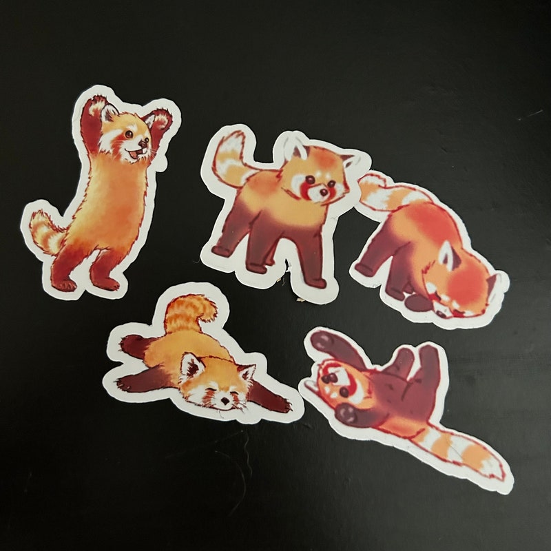 Red Panda Sticker Vinyl - Etsy