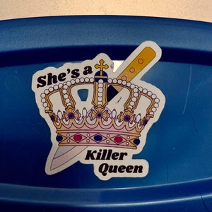 She’s A Killer Queen Glossy Sticker for Laptop, Phone, iPad Case ...