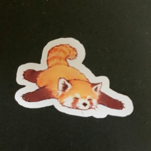 Red Panda Sticker Laying Down! for Laptop, Phone, iPad Case, Keyboard ...