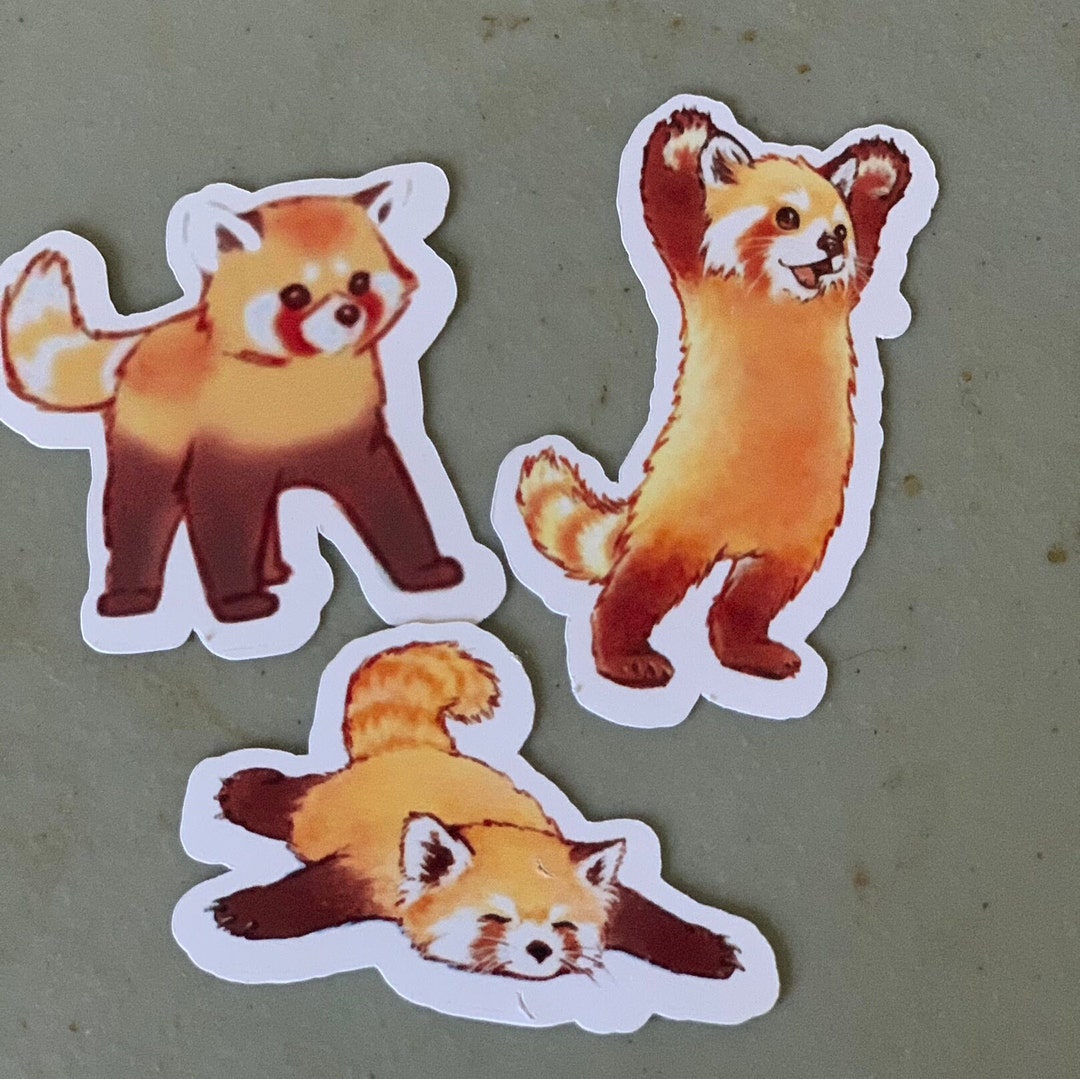 Red Panda Trio Sticker Pack!! for Laptop, Phone, iPad Case, Keyboard ...