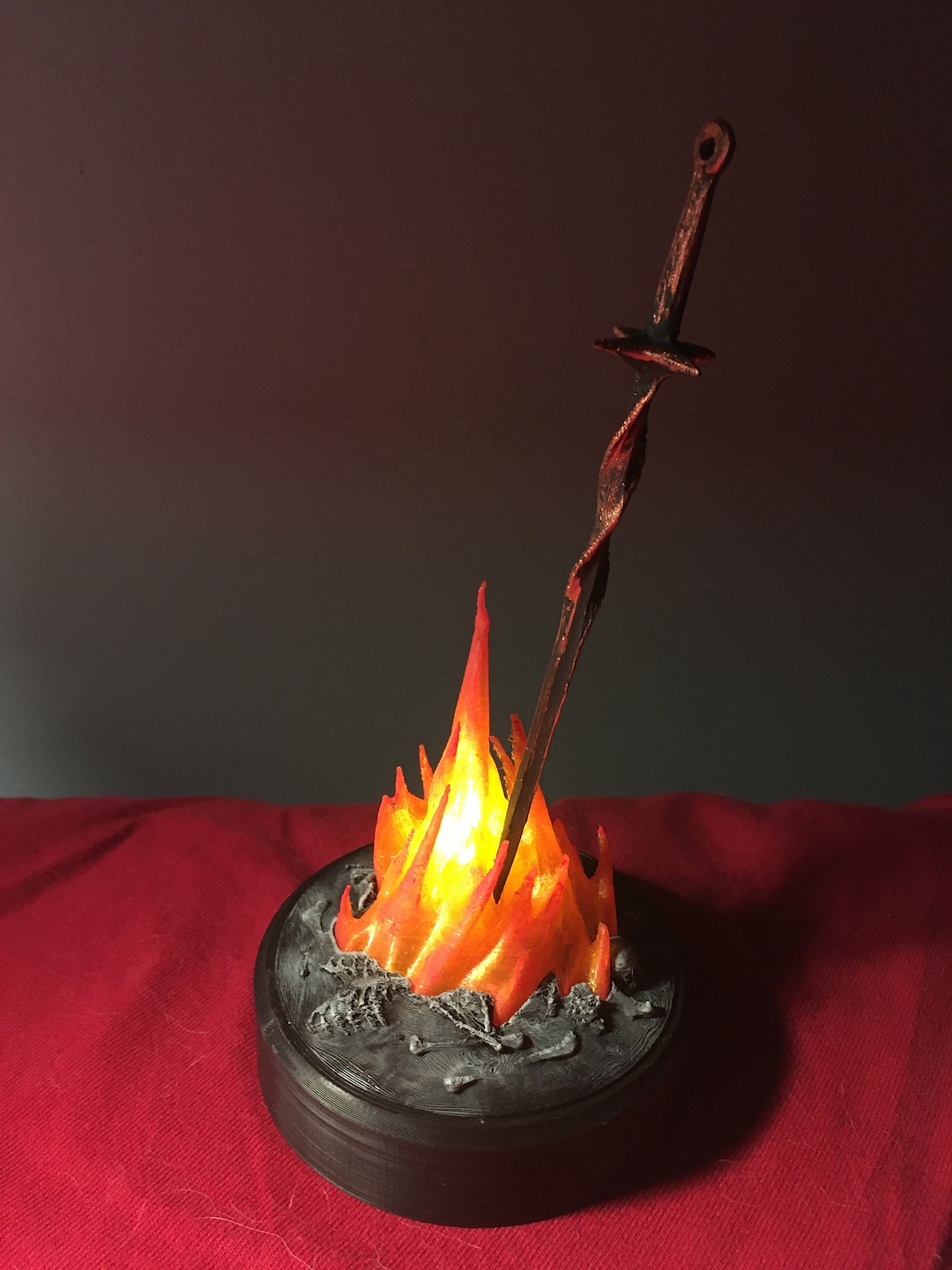 Dark Souls Bonfire, Light up Desk Prop - Etsy