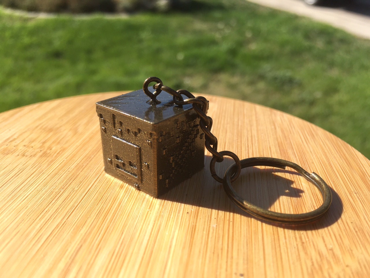 Minecraft Brass/pla Keychain - Etsy