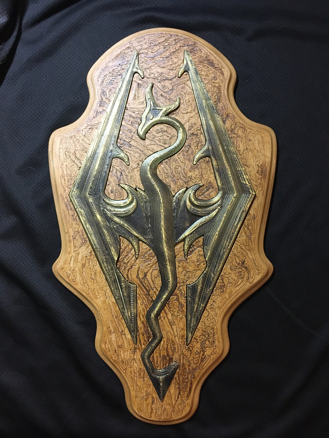 LARGE Skyrim Wall Art Décor, Beautiful Faux "wood and Metal" Skyrim ...