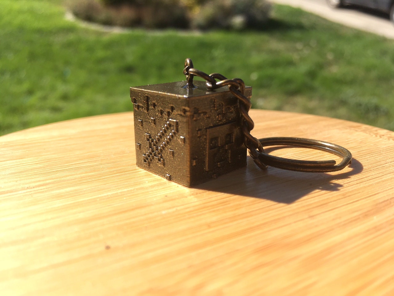 Minecraft Brass/pla Keychain - Etsy