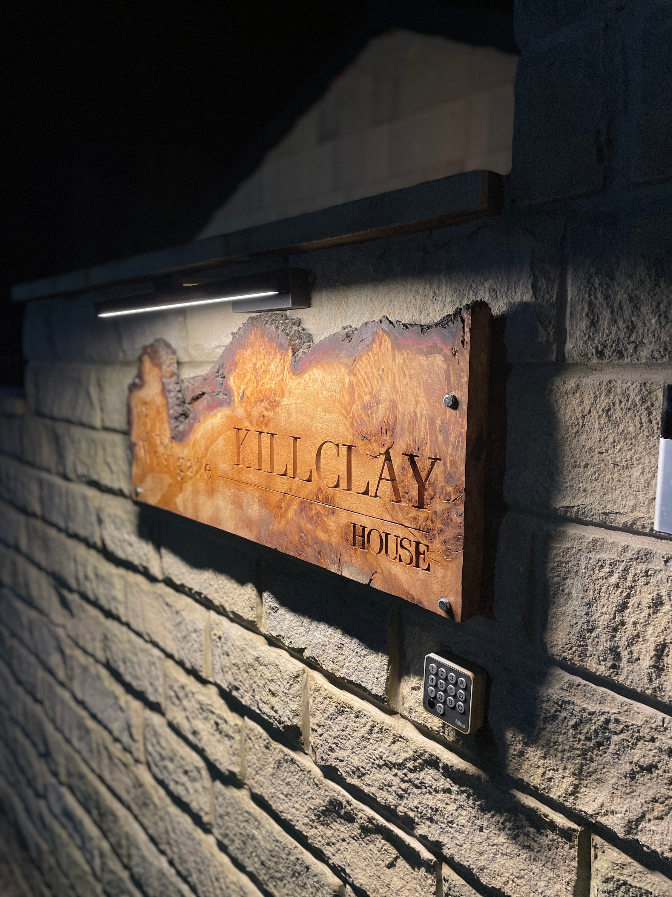 Personalised Home and Business Signs - Live Edge Wood - Etsy