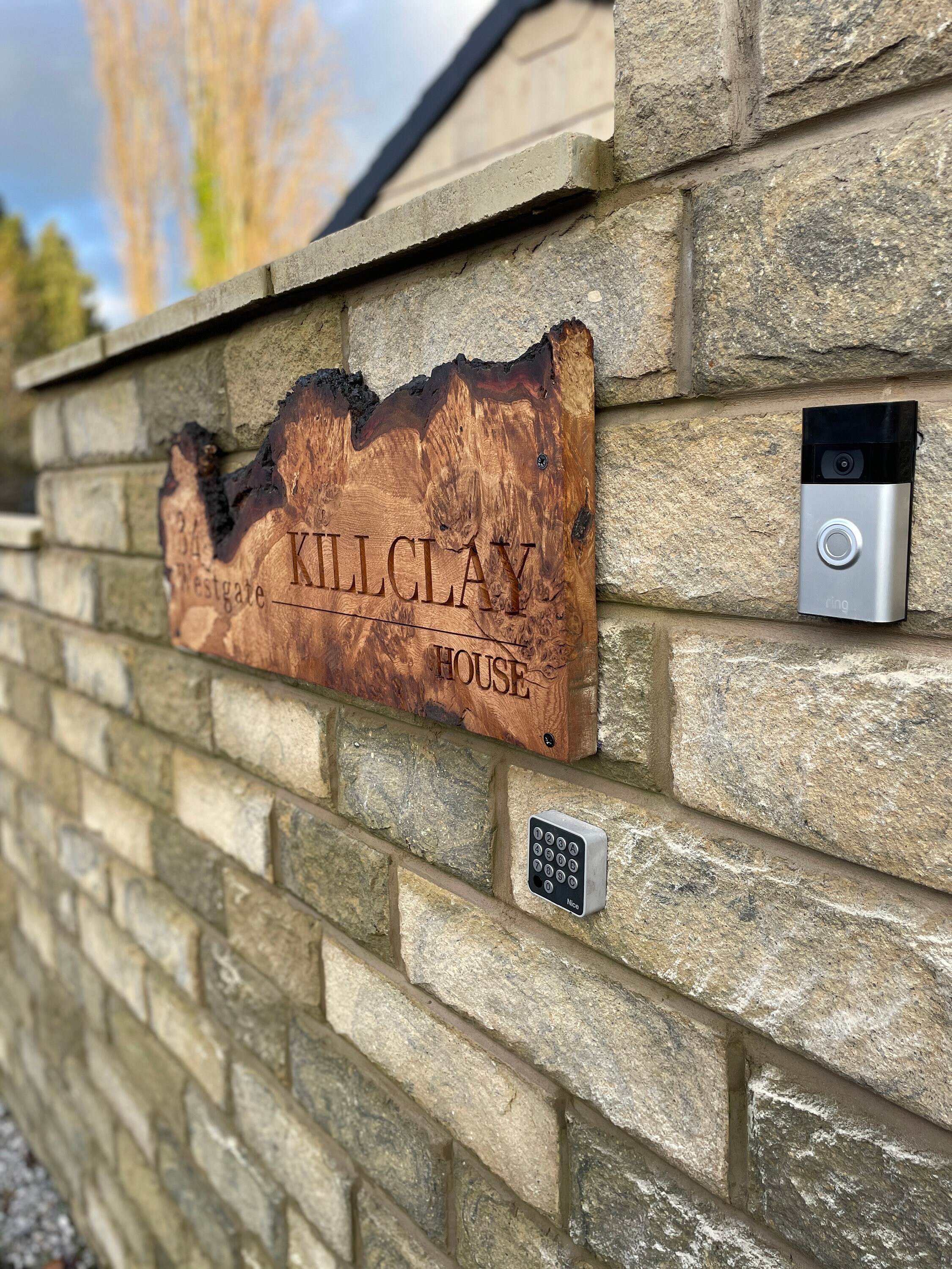 Personalised Home and Business Signs - Live Edge Wood - Etsy