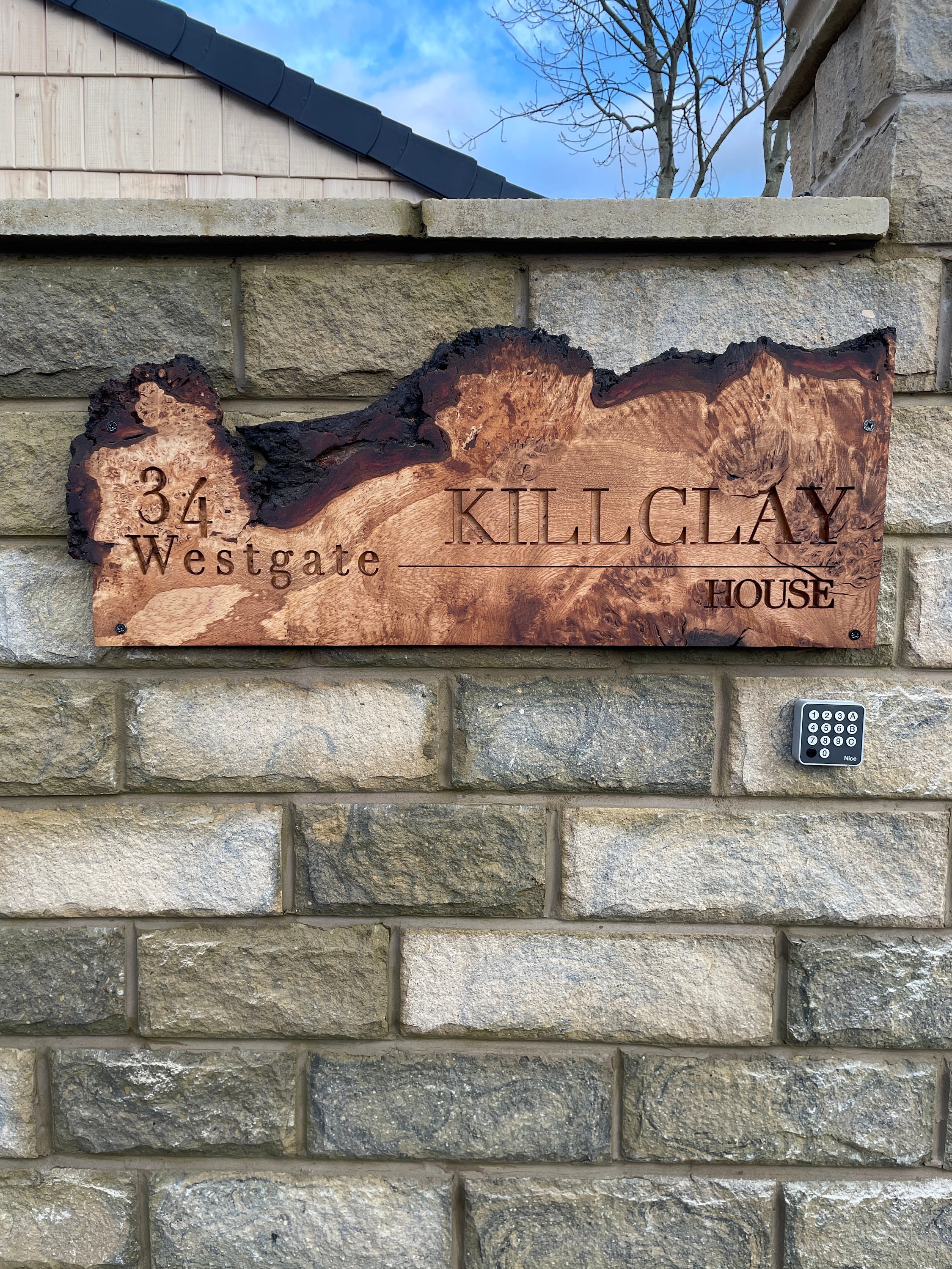 Personalised Home and Business Signs - Live Edge Wood - Etsy