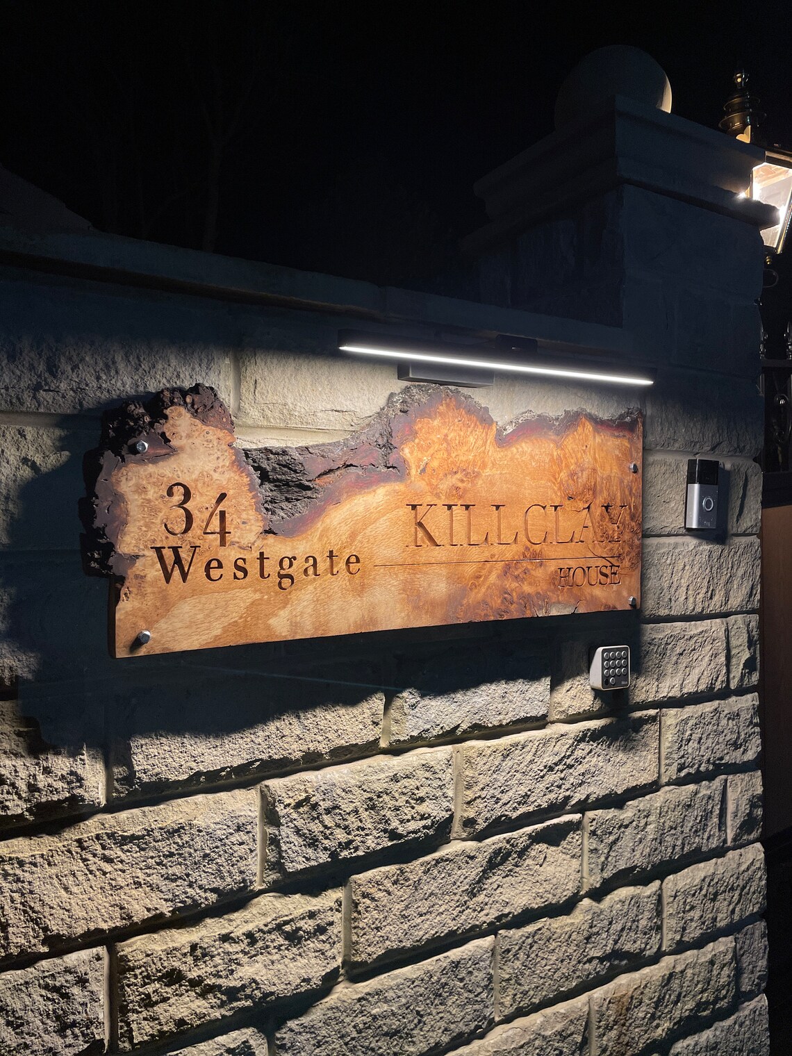 Personalised Home and Business Signs - Live Edge Wood - Etsy