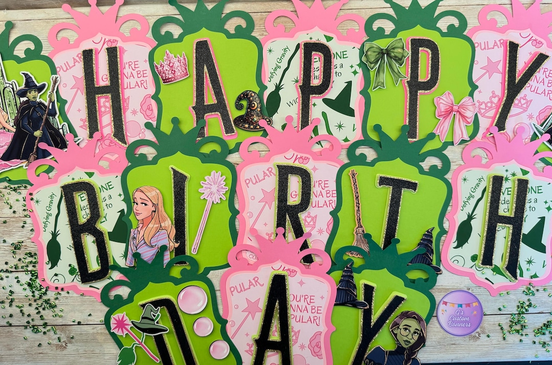 Wicked Banner, Wicked Birthday Party Banner, Wicked Theme Decorations ...