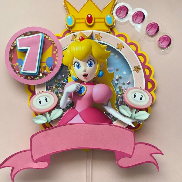 Princess Peach and Mario Cake Topper Png - Etsy