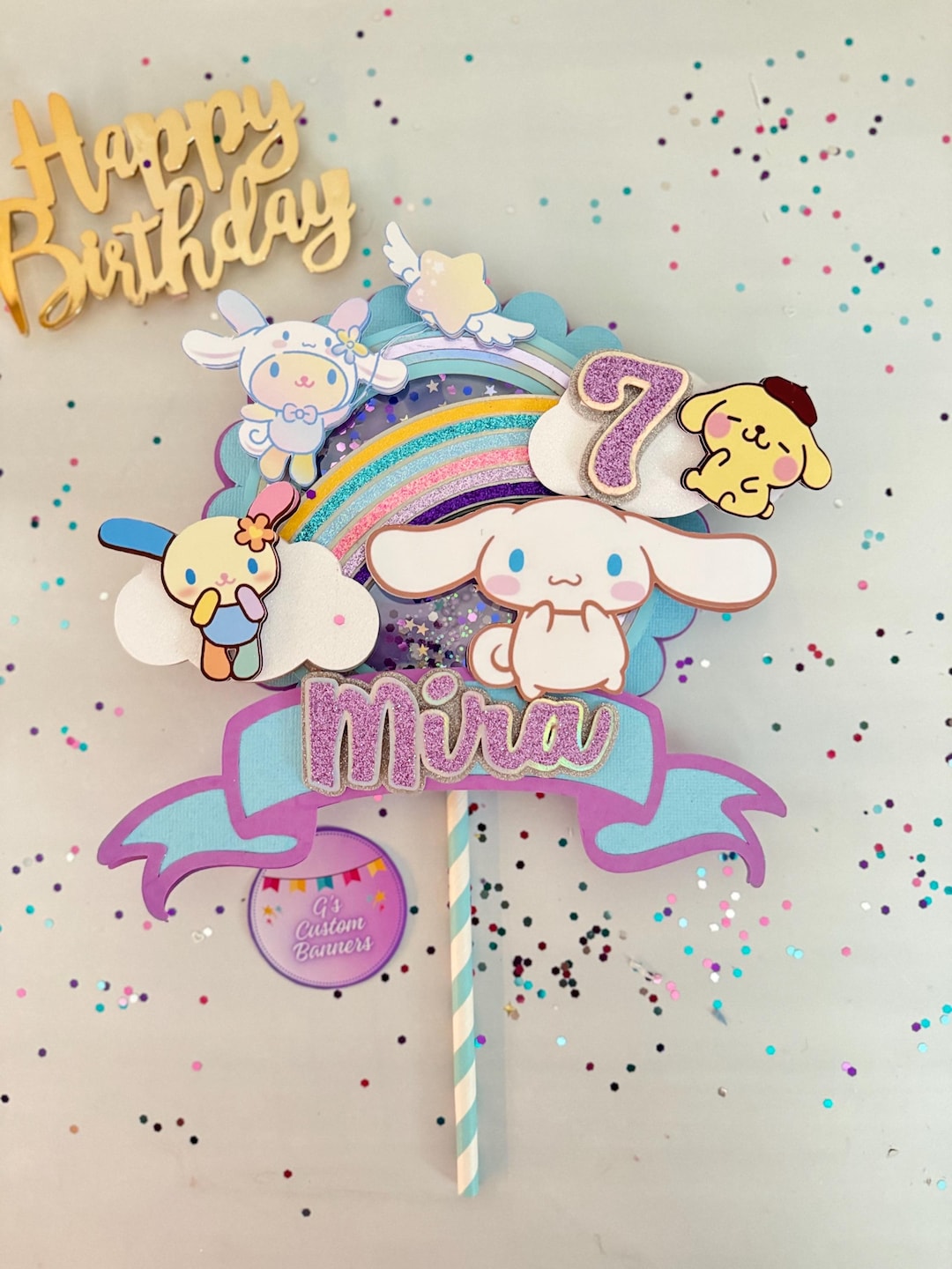 Cinnamoroll Theme Cake Topper - Etsy Australia