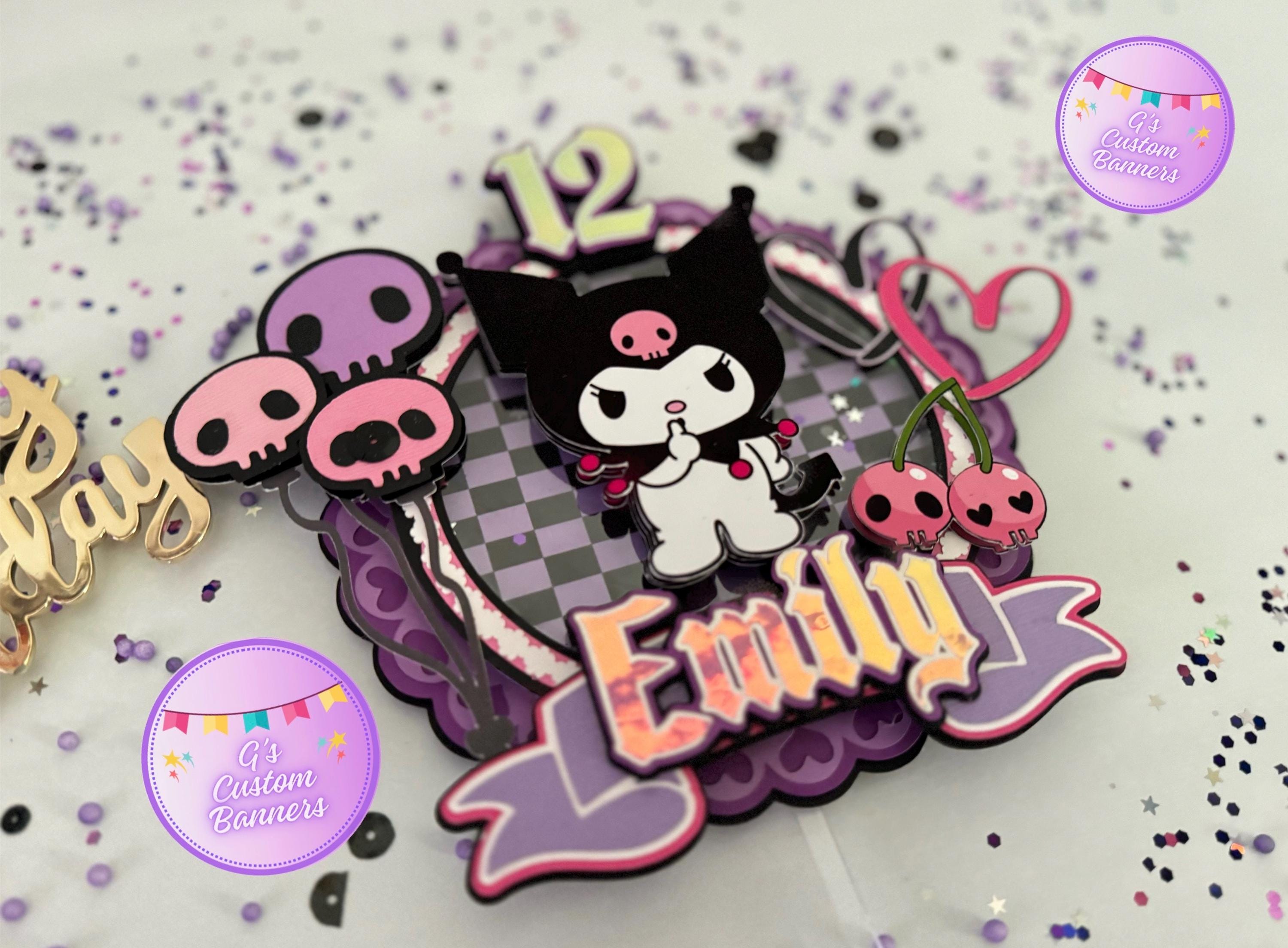Kuromi Cake Topper/ Kuromi Birthday/ Center Piece Birthday Decorations ...